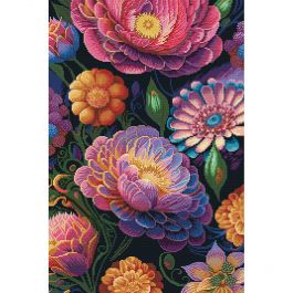 kit ricamo a punto croce - Varietà floreale - Nova Sloboda